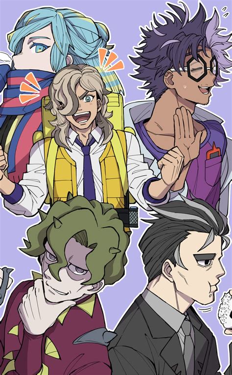 Grusha Arven Larry Brassius And Jacq Pokemon And 2 More Drawn By