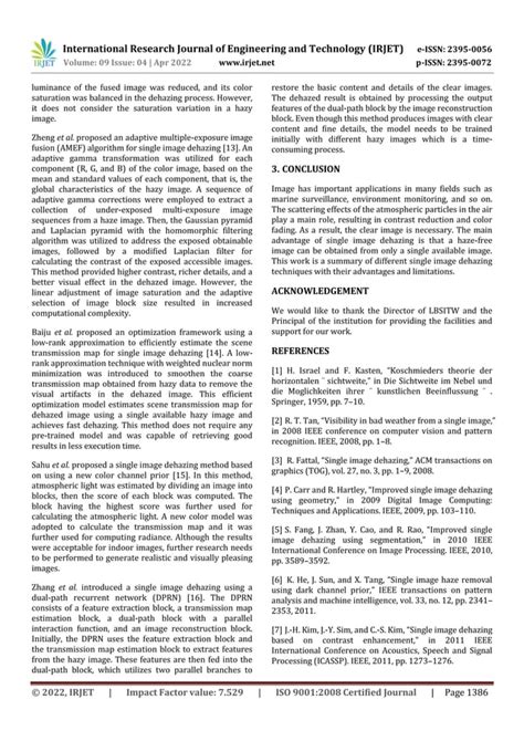 A Survey On Single Image Dehazing Approaches Pdf