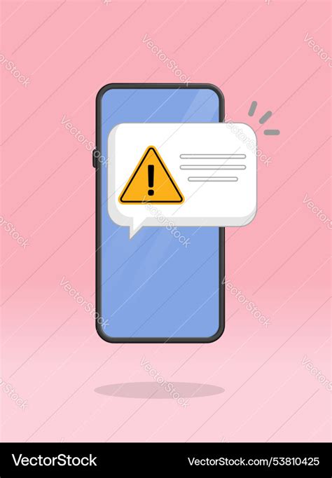 Smartphone Triangle Push Notification Popup Screen