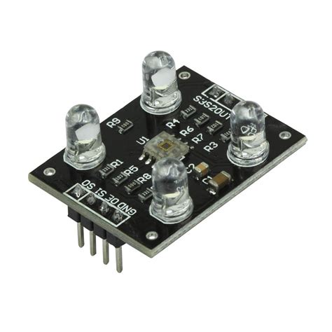 modulo sensor de cor rgb em led tcs3200 para arduino 4 terminais