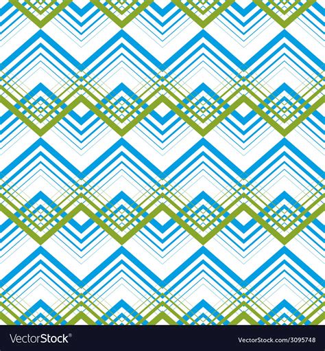 Zig Zag Geometric Pattern Retro Style Background Vector Image