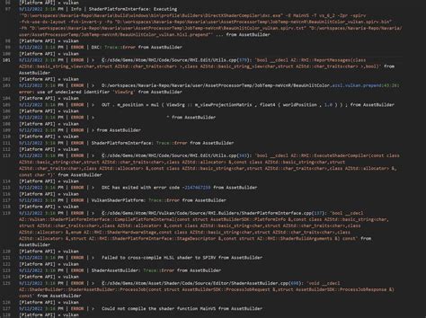 Shader File Not Found Error In Asset Processor · Issue 11893 · O3de