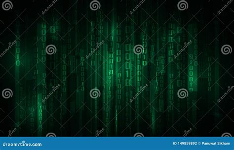 The Matrix Binary Code Vector Illustration Stock Vector Illustration Of Coding Cyberspace