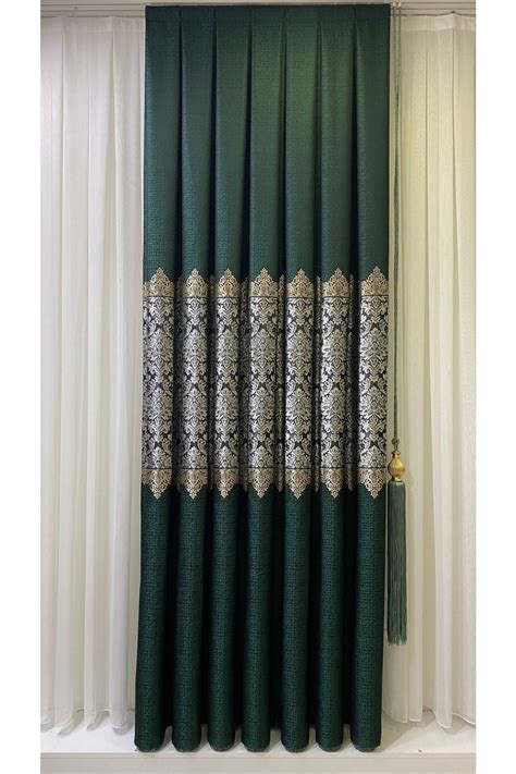 Fon Dünyası Pano Fon Perde Zümrüt Yeşili Gümüş Tek Kanat Fiyatı Yorumları