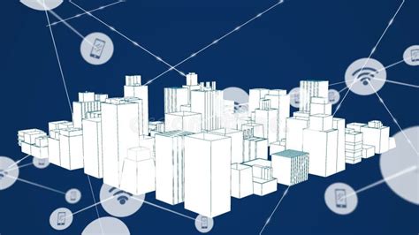 Animation Of Graphical Profile Icons Connecting With Lines Moving Over Colored Background Stock