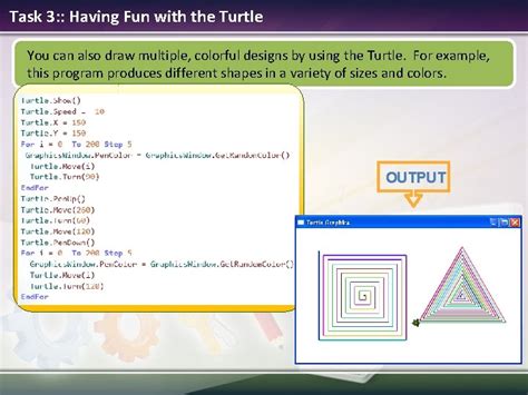 Microsoft Small Basic Turtle Graphics With Loops Lesson