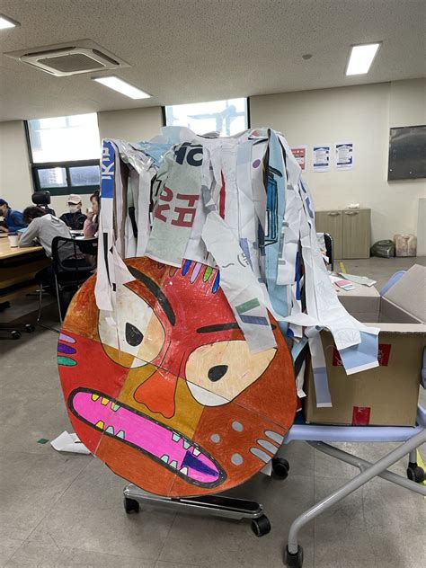 활동사진 월 디지털그림 북청사자놀이 사자탈 만들기