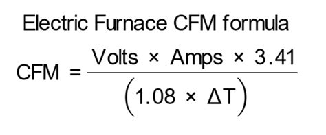 Electric Furnace CFM Calculator