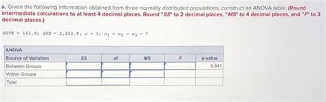 Solved A Given The Following Information Obtained From