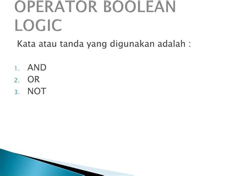 Publikasi Ilmiah Pelacakan Search Engine Boolean Logic Ppt Download