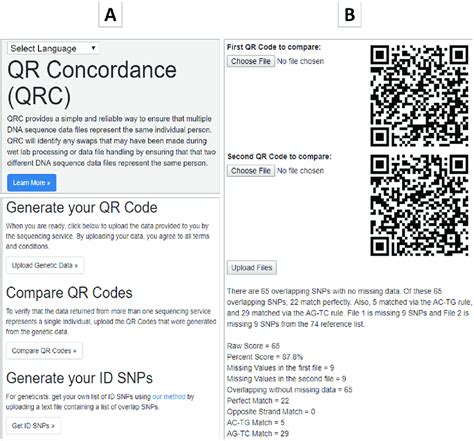 The QRC Website Interface A The Interface Allows A User To First Download Scientific Diagram