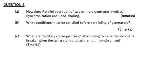 solved question 8 a how does parallel operation of two or