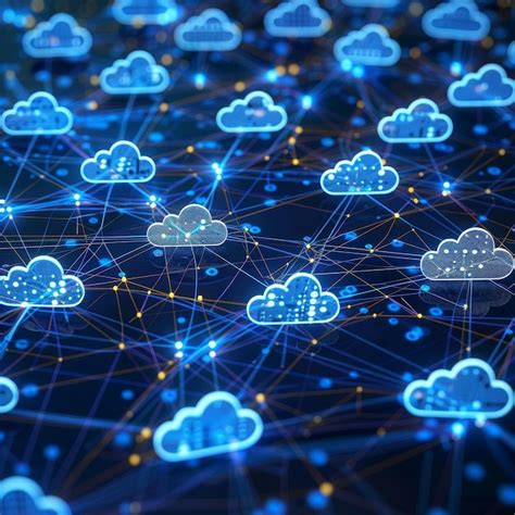 Cloud Computing Connectivity Visualized With Nodes And Data Paths Highlighted On A Digital Map