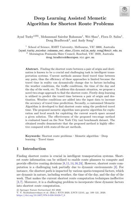 Pdf Deep Learning Assisted Memetic Algorithm For Shortest · Which