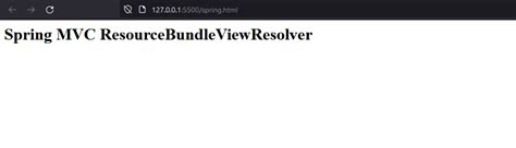 Spring Mvc Resourcebundleviewresolver Configuration Geeksforgeeks