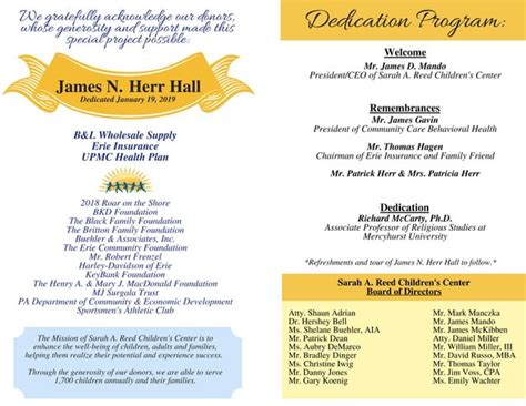 James N Herr Hall Dedication Program Ppt