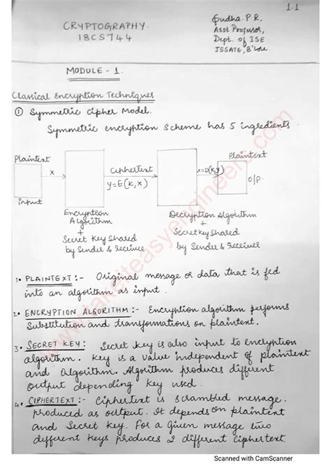 Cryptography Module 1 Notes Tie Studocu
