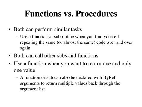 ppt subroutines and functions powerpoint presentation free download