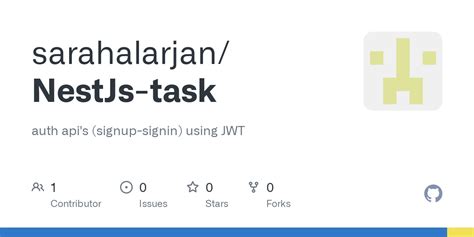 Github Sarahalarjannestjs Task Auth Apis Signup Signin Using Jwt