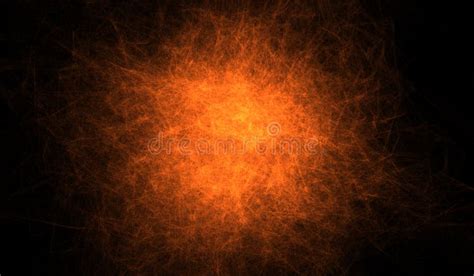 3d Abstract Digital Technology Particles Fragmentation And Mixing Of Orange On Black Background