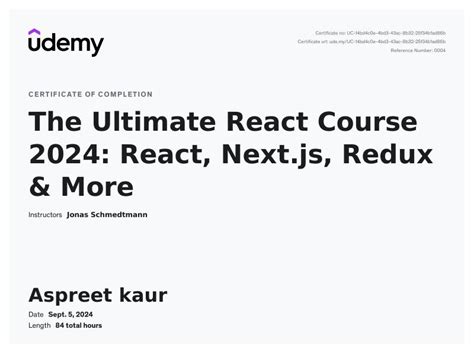 Completed React Nextjs Redux And More Course Aspreet Kaur Posted On