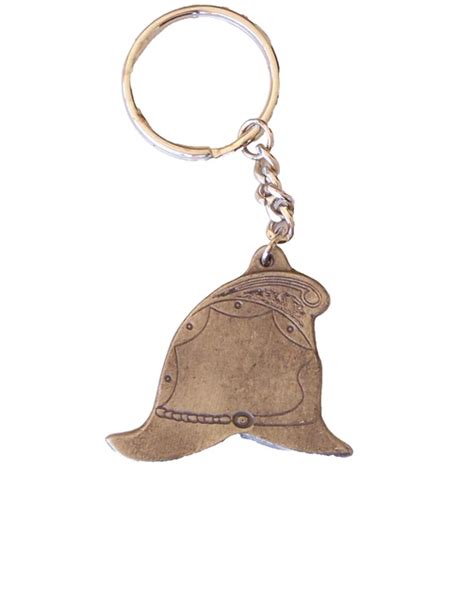 Old Fire Brigade Fireart Australia Fireman Helmet Metal Key Chain