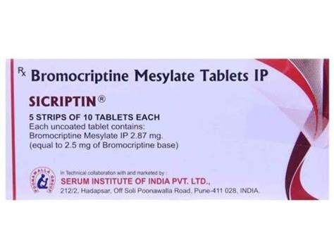 Bromocriptine Mesylate Tablets Ip At Best Price In Ahmedabad Marshall Healthcare