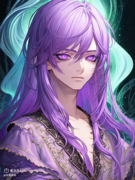 Pin En Chico Cabello Morado