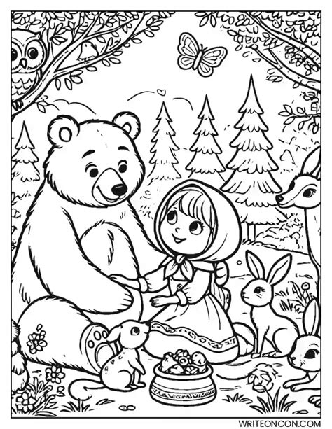 31 Dibujos E Imagenes Masha Y El Oso Para Colorear Y Imprimir Gratis