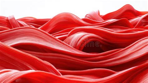 Flowing Red Waves Create A Dynamic And Abstract Visual Experience Ai Stock Image Image Of