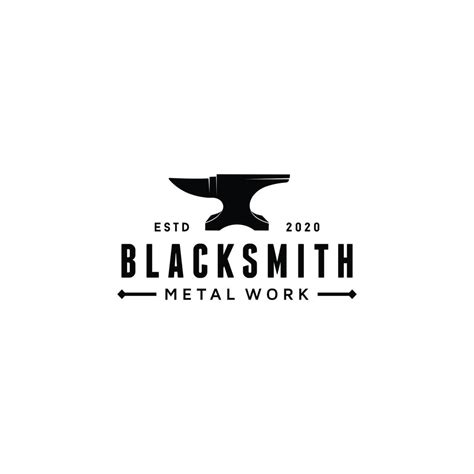 Blacksmith Iron Anvil Foundry Vintage Retro Logo Design 17721149 Vector