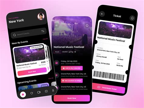 Event Ticket Booking Mobile App UI Design On Behance