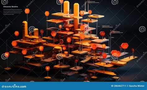 Dataverse Connections 3d Database Structure With Arrows Stock