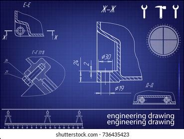 Tangent Arcs Curves Lines On Technic Stock Vector Royalty Free Shutterstock