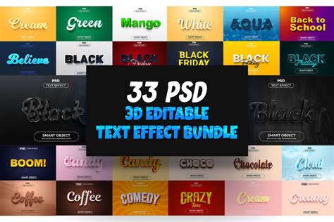 Bundle D Editable Text Effect Style Graphic By Mdjahidul Creative Fabrica