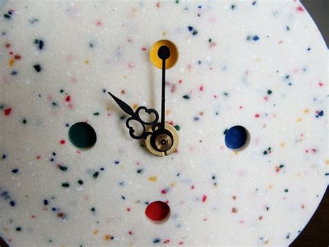 Small Cute Table Clock With Colorful Dots Confetti Decor Etsy