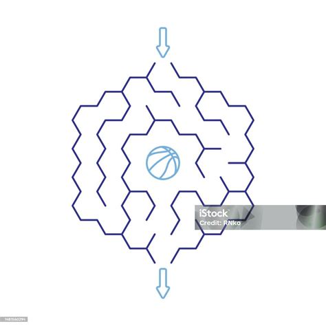 어린이 게임 벌집 미로 다양한 난이도의 미로 및 스포츠 농구 공 상금 어린이의 지능 개발을위한 퍼즐과 게임 벡터 미로찾기에 대한 스톡 벡터 아트 및 기타 이미지 Istock