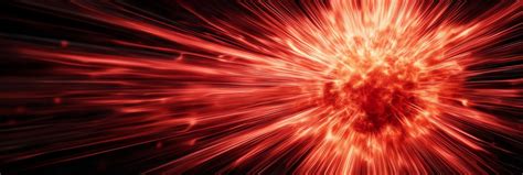 Vibrant Red Particle Burst Radiating Energy And Motion In Dark Background Premium Ai Generated