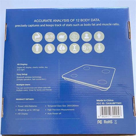 Smart App Digital Weighing Scale Health And Nutrition Health Monitors And Weighing Scales On Carousell