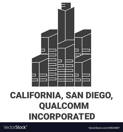 United States California San Diego Qualcomm Vector Image