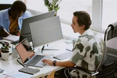 Multitask Programmer Searching Information Stock Image Image Of Work Worker 327827257