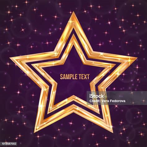 반짝이 입자와 어두운 자주색 배경에 밝은 황금 별 럭셔리 골드 벡터 일러스트입니다 디자인 서식 파일을 편집 하 게 쉬운 0명에
