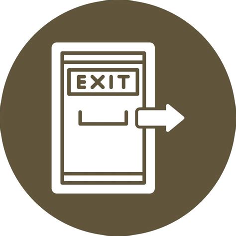 Exit Door Vector Icon 37184848 Vector Art At Vecteezy