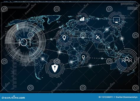 Internet Of Things Iot And Networking Concept For Connected Devices Stock Illustration