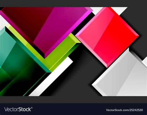 Colorful Square And Rectangle Blocks Background Vector Image