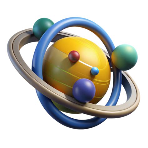 Magnificent Modern Colorful 3d Planetary System Abstract Space Art 4k 56598443 Png