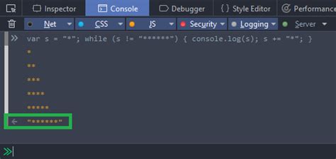 Javascript What Does The Last Line Of Console Output In Firefox