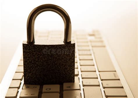 Padlock On A Computer Keyboard Internet Security Concept Stock Image Image Of Network Padlock