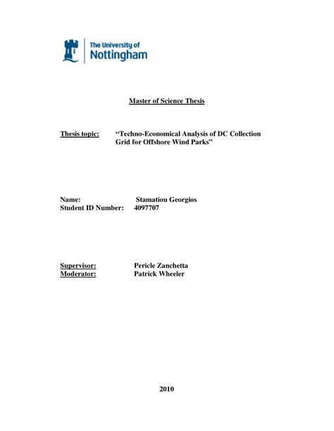 Pdf Techno Economical Analysis Of Dc Collection Grid For Offshore Wind Parks