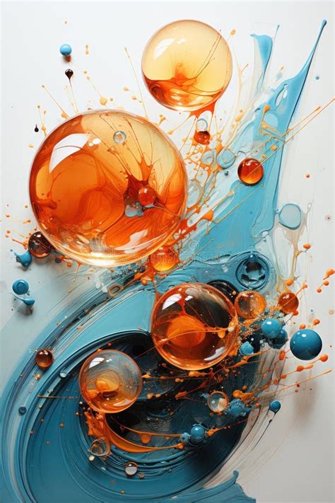 Digital Abstract Painting Of Marbles Stock Illustration Illustration